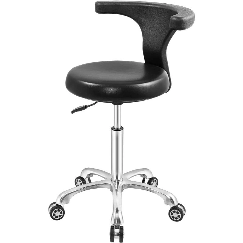 Rolling Stool Task Chair Drafting Adjustable With Wheels And Backrest ...