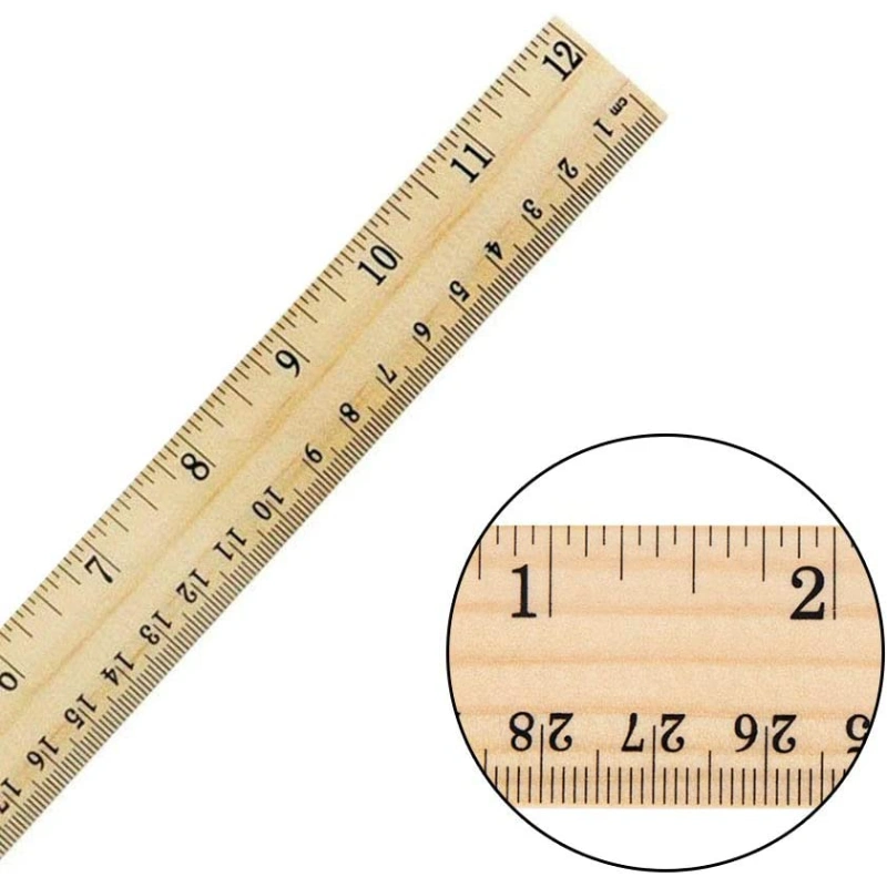 60 Pack Wooden Rulers, 12 Inch Ruler Bulk 2 Scale | Wholesale Prices ...