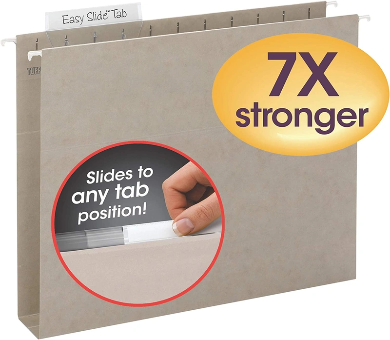 Tuff Extra Capacity Box Bottom Hanging Folder, 2 Inch Expansion, 1/3 ...