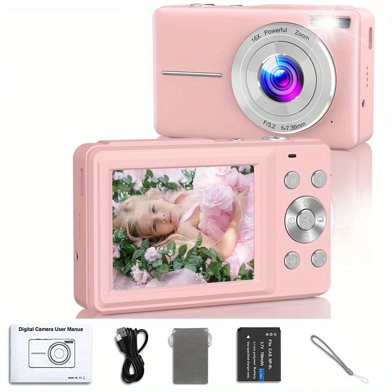 Dc403 Fhd 1080P Digital Camera For Kids With 32Gb Sd Card 16X Digital ...