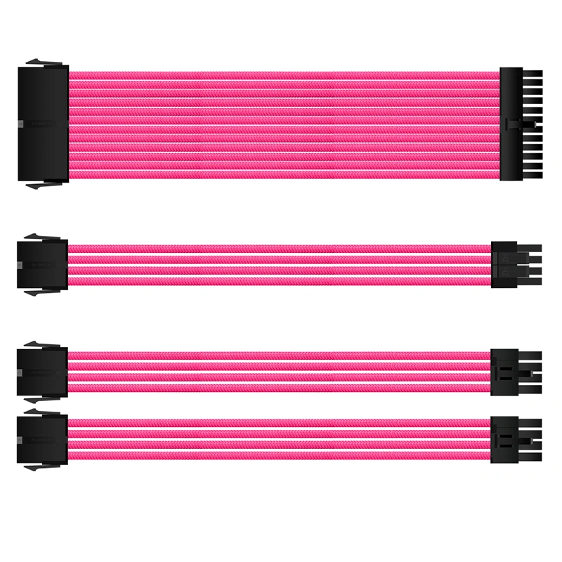 Atx Case Power 24p/4+4p 6+2px2 Nylon Braided Extension Cable Computer ...