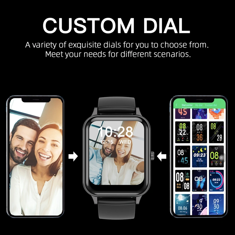 Sa16 Big Screen Adult Smartwatch Sleeping Monitor Waterproof Black ...