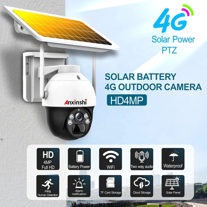 Ip66 Waterproof Cctv Solar Energy Camera Eseecloud 4mp Live Camera 4g ...