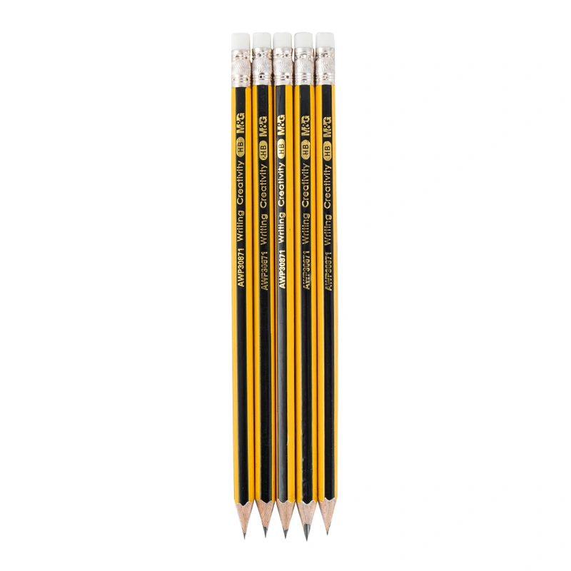 Hexagon Hb Drawing Sketching Wooden Standard Pencil With Eraser 12 ...