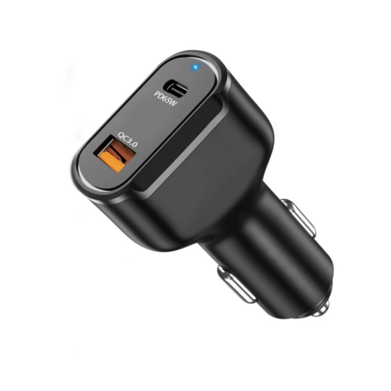 65W Dual Port Qc3.0 Usb Car Charger 38W Car 2 Way Usb Charger Black | Wholesale Prices | Tradeling
