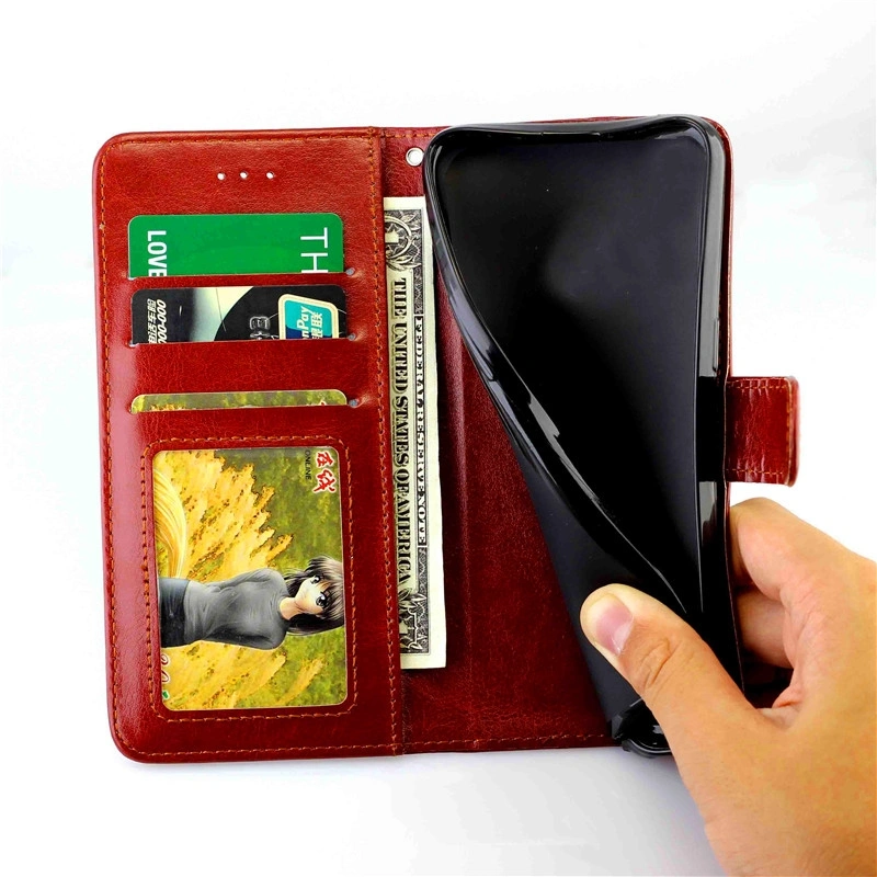 Crazy Horse Texture Leather Horizontal Flip Protective Case with Holder ...