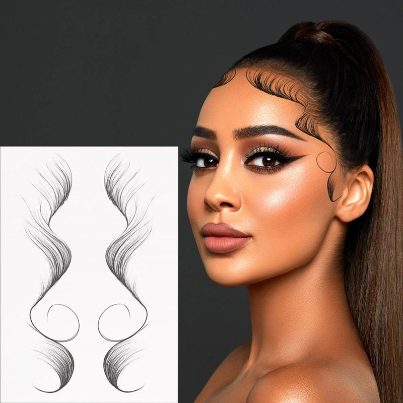 Hair Pattern Sticker Long-lasting Easy to Apply Resin Hairline ...