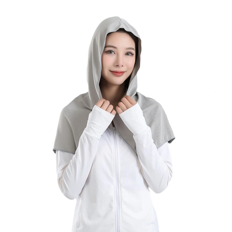 Cooling Hoodie Towel Extra Soft Sweat Absorption UV Protection Cooling Neck Wrap Sports Workout ...