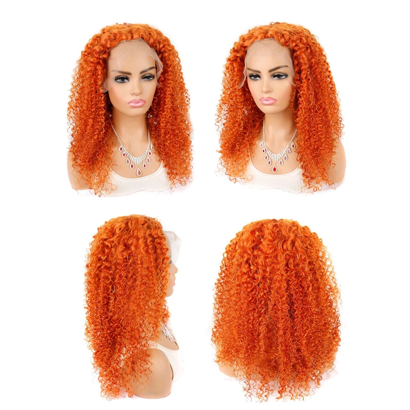 Curly Wig Fluffy Extend Hairs High Temperature Fiber Density Frontal ...