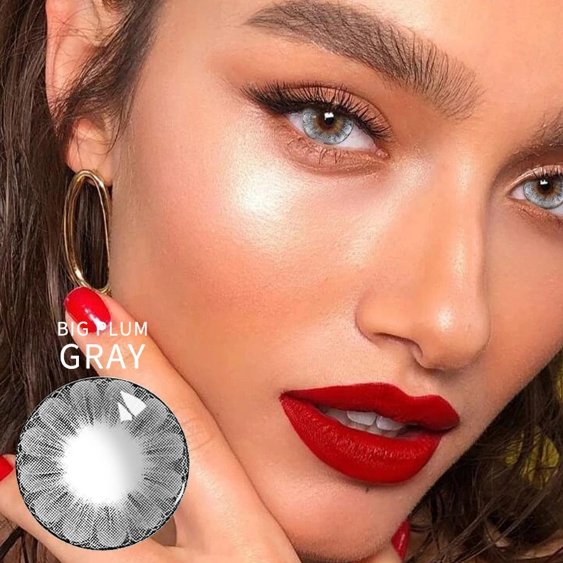 1Pair Eye Contacts Lenses Yearly Use Soft HEMA Big Plum Blossom Beauty ...