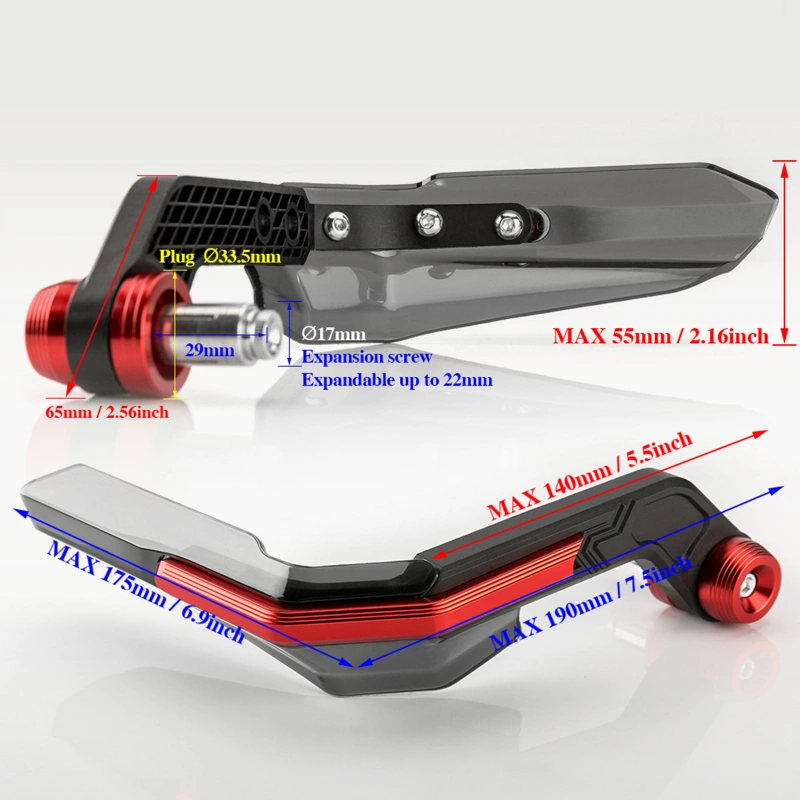 Motorcycle Handguards, Anodized Motorbike Handguards Wind Protector ...