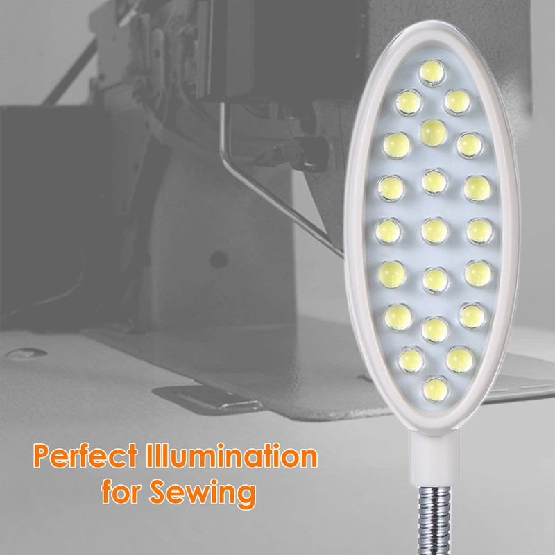 AC110-250V 1W 21LEDs Sewing Machine Light Lamp Rotatable Knob Dimmable ...