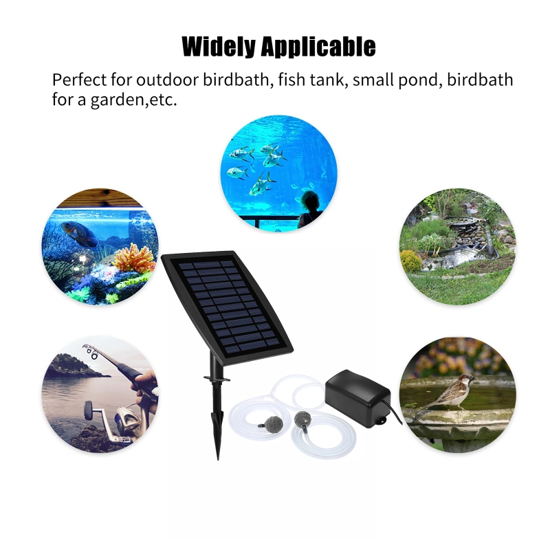 Solar Fish Tank Oxygen Pump Oxygenator Aquarium Oxygen Aerator Pond ...