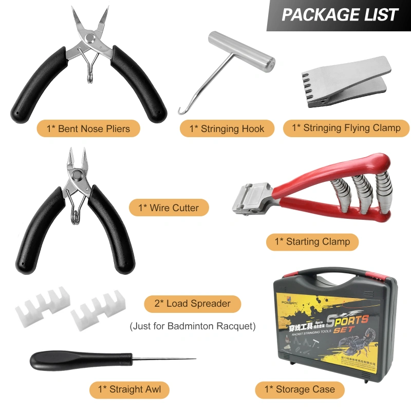Badminton Racket Stringing Combo Tools with Starting Clamp Stringing ...