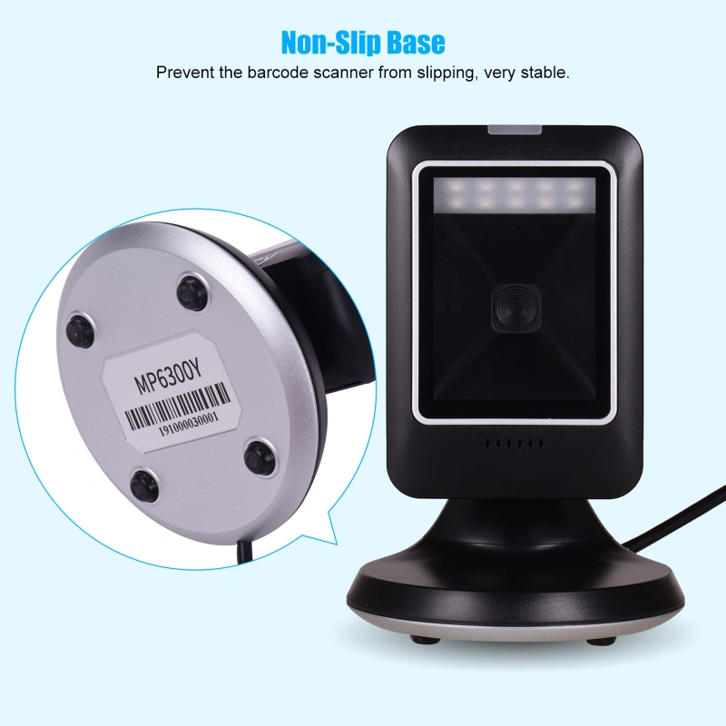 MP6300Y 1D/2D/QR Omnidirectional Barcode Scanner USB Wired Bar Code ...