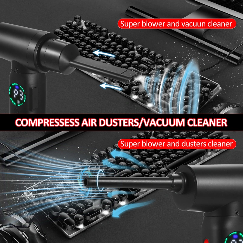 Compressed-Air-Duster--Cleaner With Digital Screen Brush Motor, 100W ...