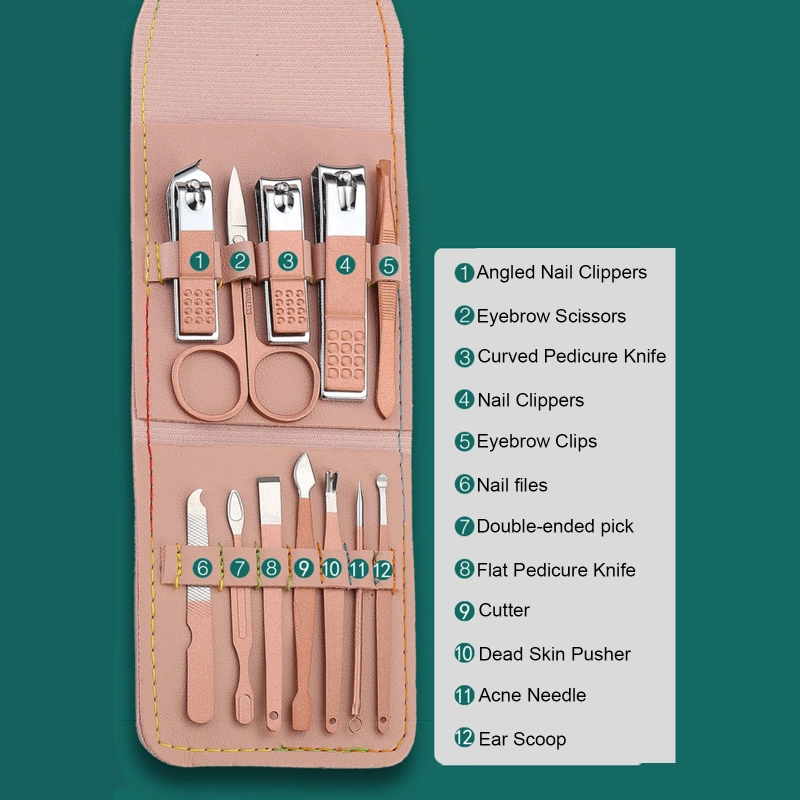 Pedicure & Manicure Tool Kit Portable Nail Clippers Set with Nail File ...