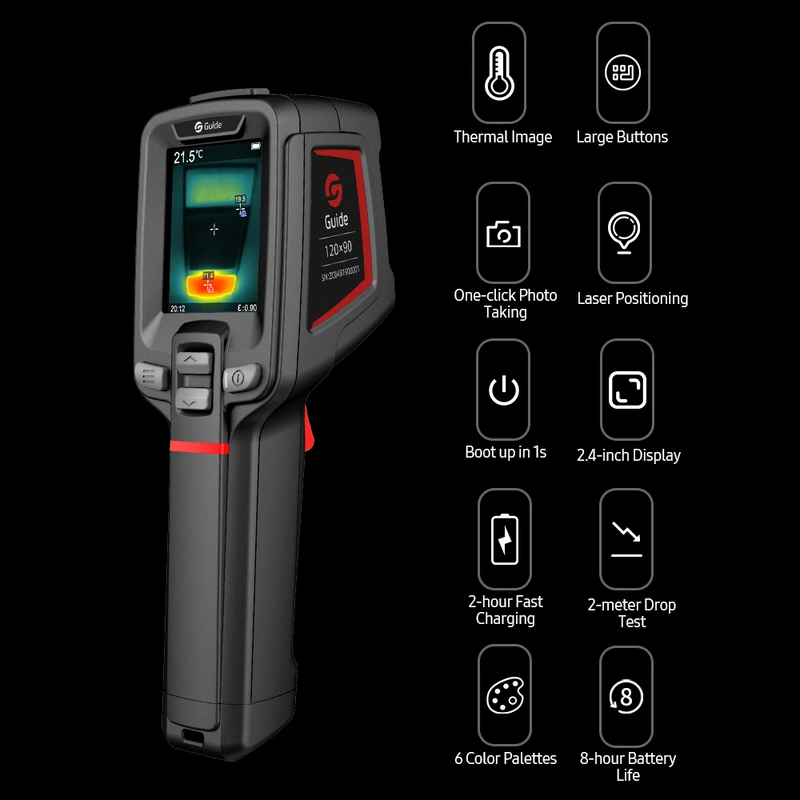 GUIDE T120 Entry-level Portable Thermal Camera 2000mAh Rechargeable ...