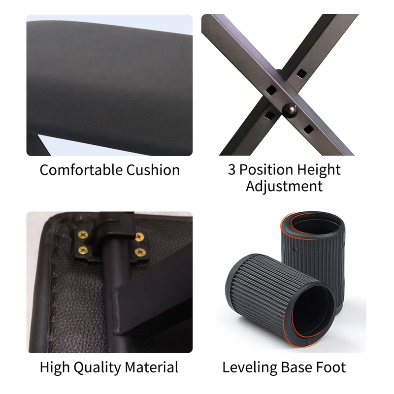 Piano Bench X-Style Keyboard Bench Adjustable Height, Padded Keyboard ...