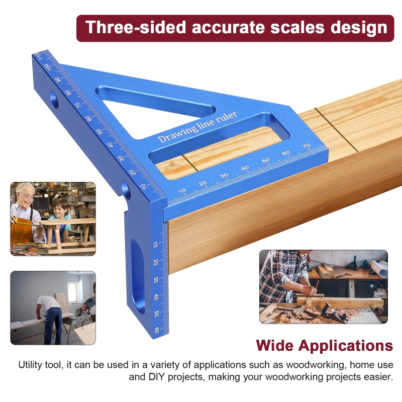 Aluminum Alloy Multi Angle Measuring Ruler Woodworking Square ...