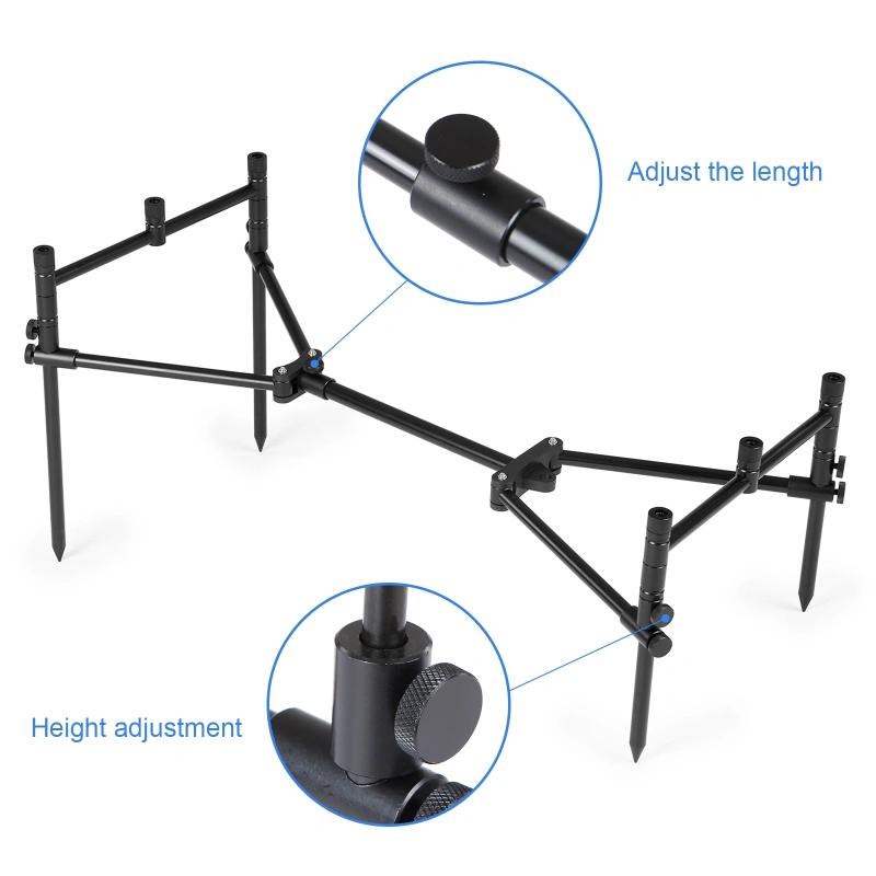 Detachable Fishing Rod Stand Buzz Bar Pole Rest Head Folding ...