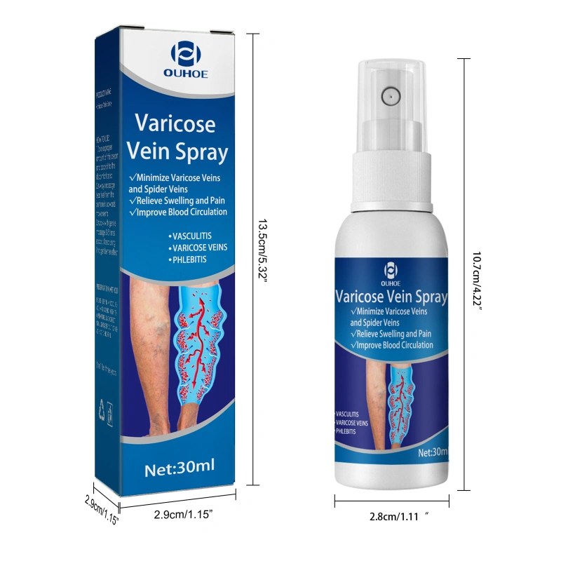 OUHOE 30ml Varicose Vein Spray Safe Non-toxic Relieve Swelling Pain ...