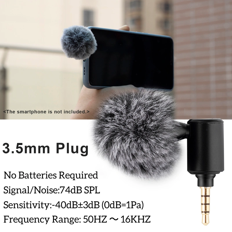 Mini Plug-in Smartphone Microphone Mobile Phone Mic Cardioid Pickup 3 ...