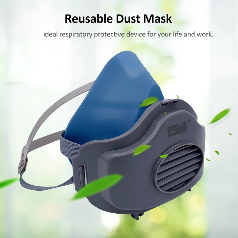 3200 Dust Mask Reusable Half Face Cover Respirator Mask with Filter ...