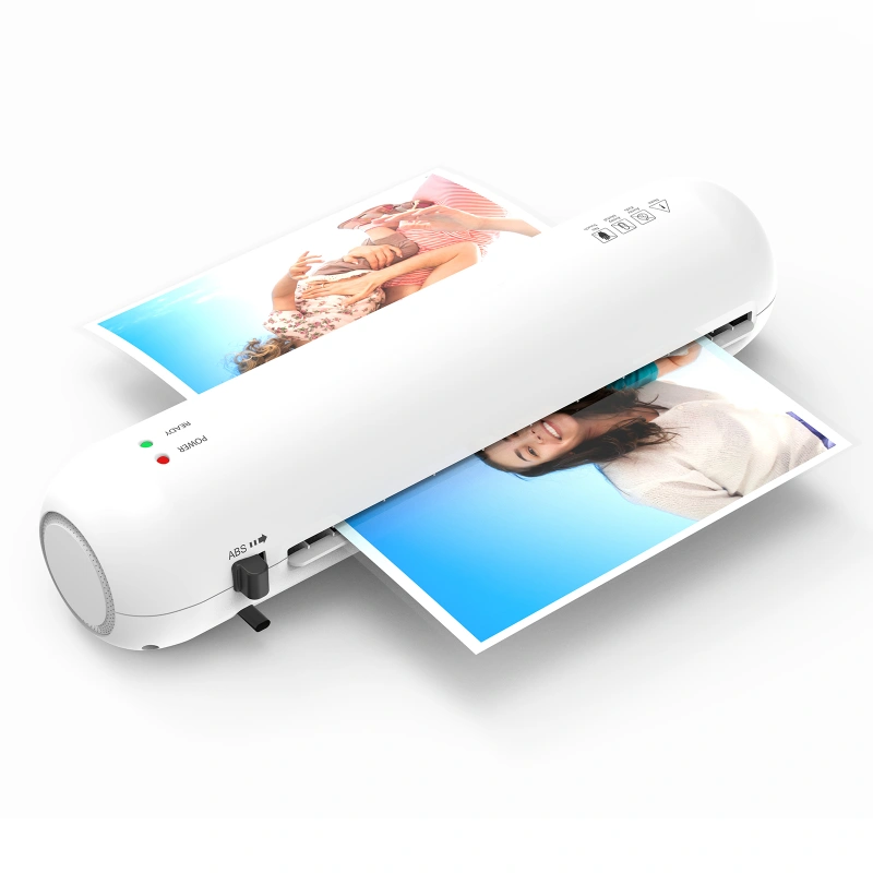 Desktop Laminator Machine Set A4 Size Hot and Cold Lamination 2 Roller System 9 inches Max Width ...