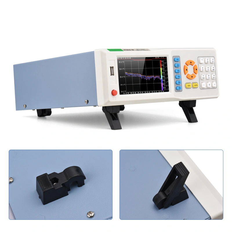 8 Channels Temperature Recorder 5-inch Color Display Bar and Curve Chart -200℃~1372 ...