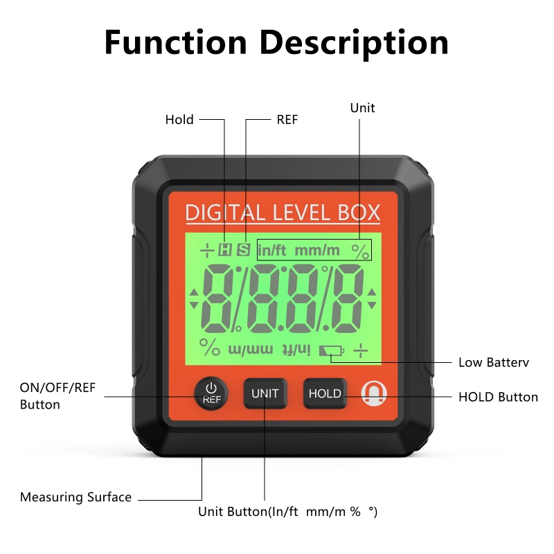 Inclinometer,3in1 Magnetic Inclinator Digital Level and Angle Finder ...