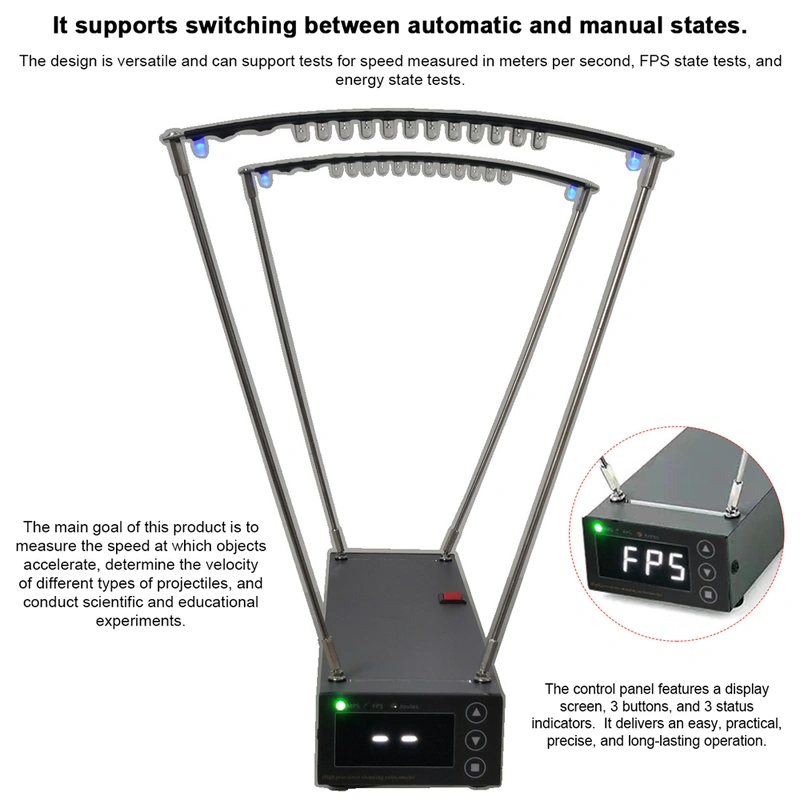 tachometer,Velocimetry Speed Measuring Instrument 0-2000MPS Bow ...