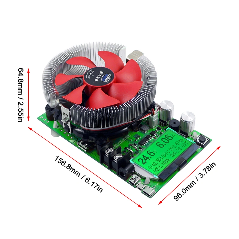 Electronic Load Tester,150W 200V 20A Electronic Load Tester Digital LCD ...