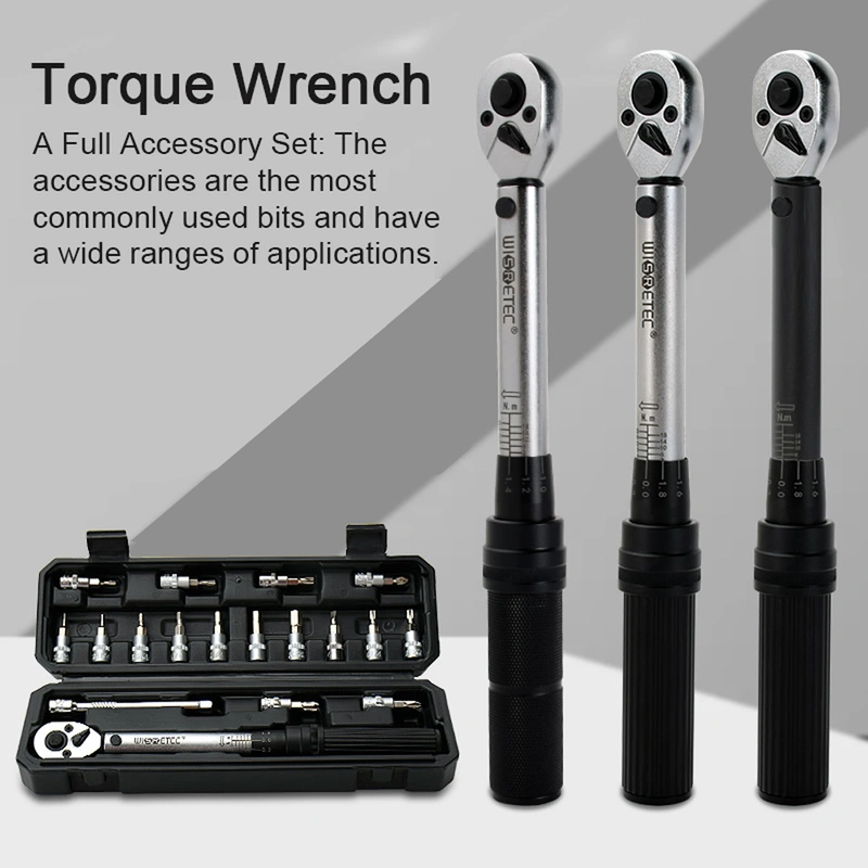 Wrench,WISRETEC 2-20Nm 1/4 Inch 18PCS Dual Scable Torque Wrench Set ...