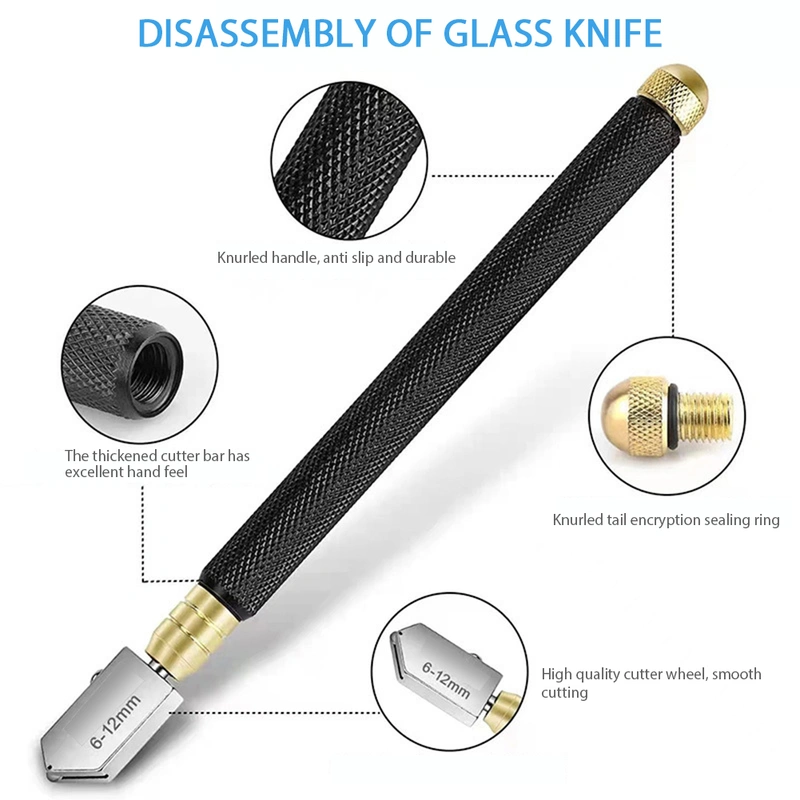 Professional Glass Cutter Set With Ergonomic Handle For 2-22mm Thick ...