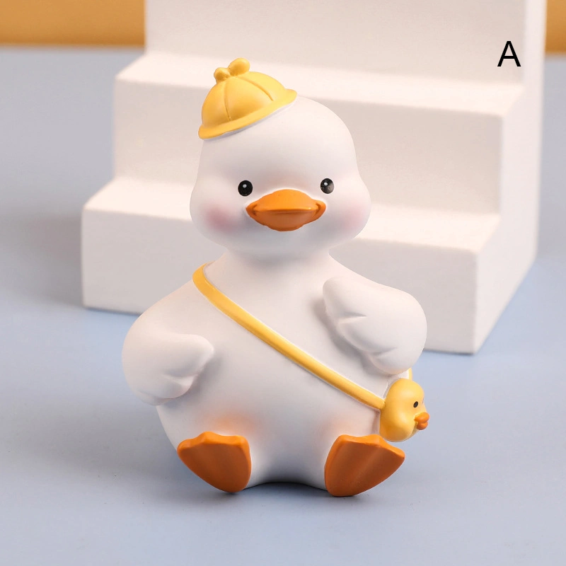 MOMO Duck Model Anime Figurine Collectibles Cute Car Interior Cake Top ...