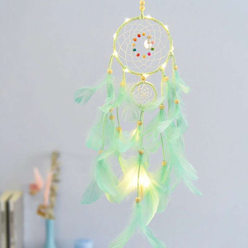 Hand-made Dreams Catchers Pendant Colorfu Mesh Windchime Lightweight Wall Car Decoration Pink ...