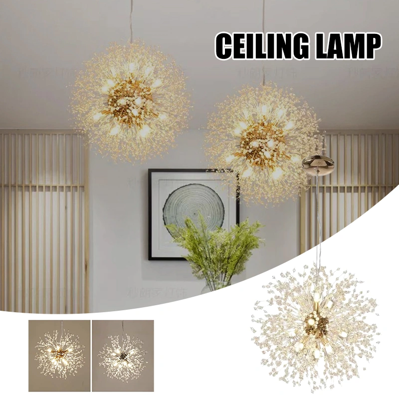 Round Shape Modern LED Dandelions Sputnik Chandelier Fireworkes Ceiling ...