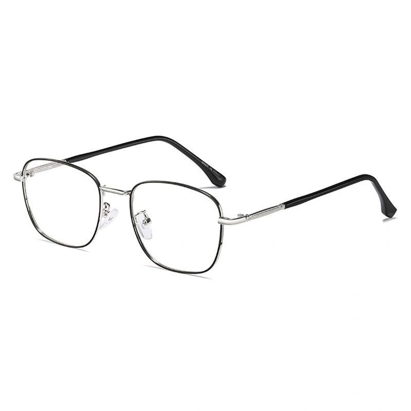 Discoloration/Blue Light Blocking Eyeglass Rectangular Metal Rim ...