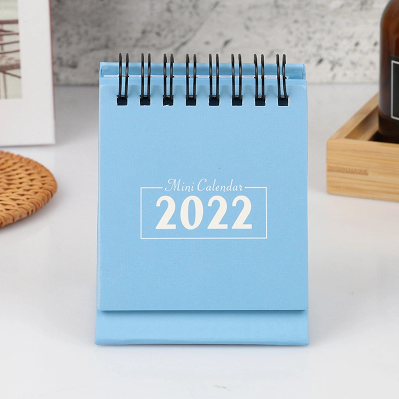 Mini Desk Calendar 2022 Simple Minimalist Standing Flip Calendar ...