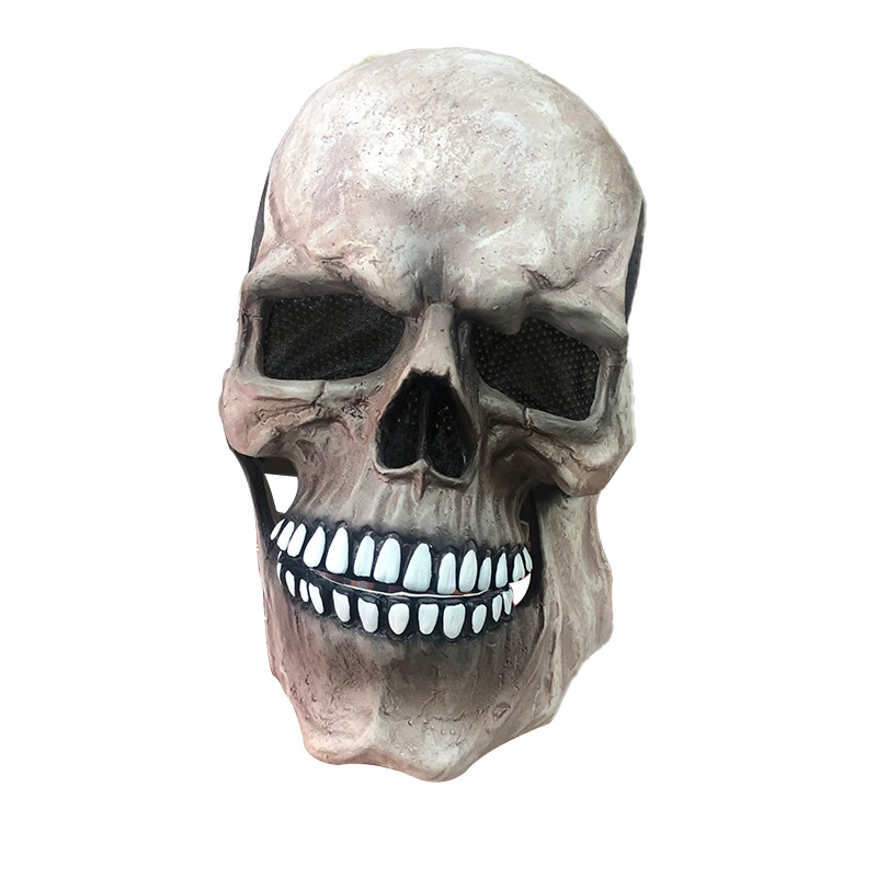 Halloween Masquerade Creepy Full Head Skull Headgear With Movable Jaw ...