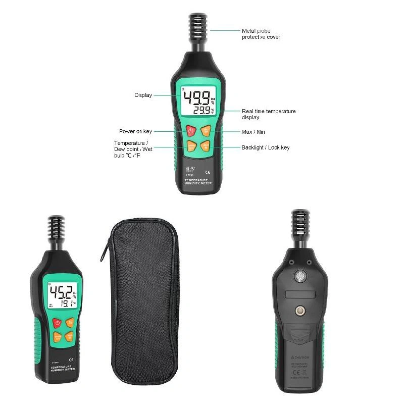 Digital Temperature Humidity Thermometer Hygrometer Mini Handheld ...