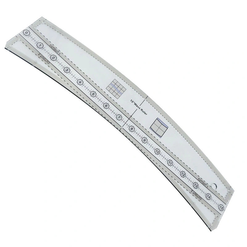 Wave Quilt Ruler DIY Craft Stencil Cut On Fold Template Sewing Wave ...