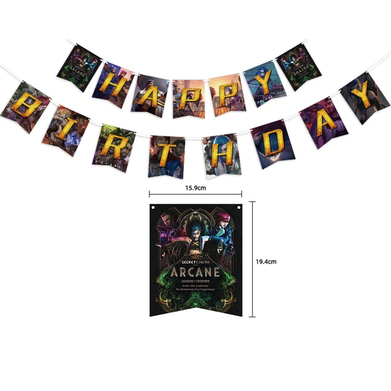 LOL Arcane Birthday Party Supply Game Themed Printed Party Decor L ...