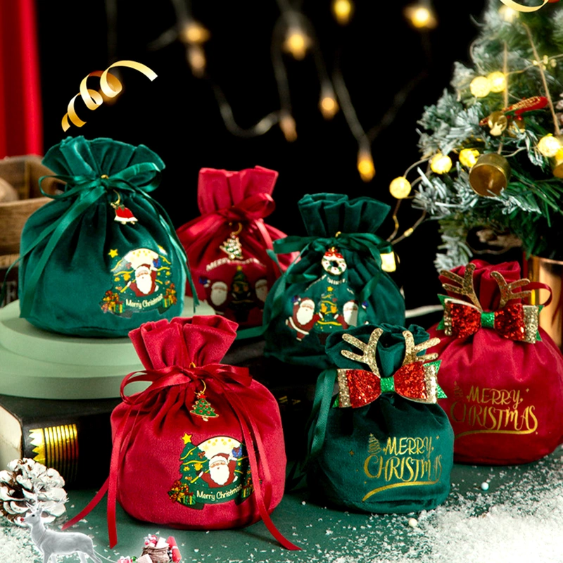 Christmas Eve Candy Bag Xmas Party Sweets Pack Portable Gift Wrapping ...
