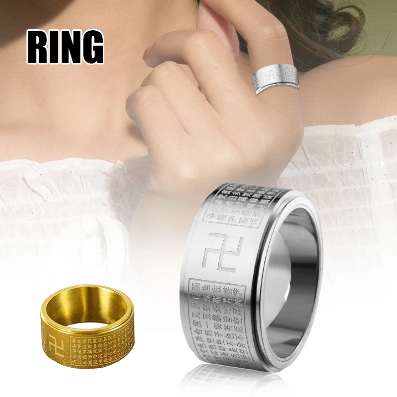 Accessories Buddhist Ornaments Rotatable Men's And Women's Stainless ...