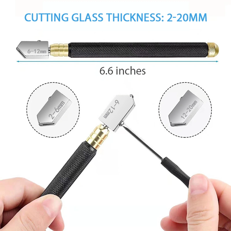 Professional Glass Cutter Set With Ergonomic Handle For 2-22mm Thick ...