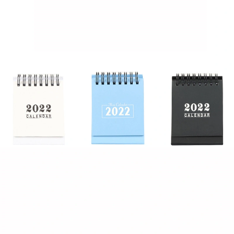 Mini Desk Calendar 2022 Simple Minimalist Standing Flip Calendar ...