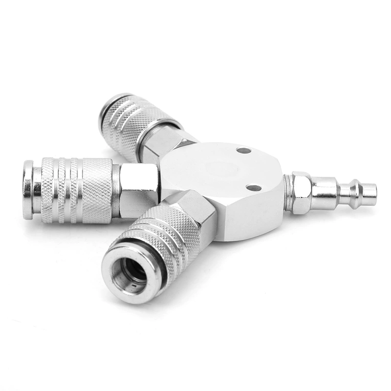 3-Way Air Manifold Pneumatic Quick Connector Air Hose Splitter With 3 ...