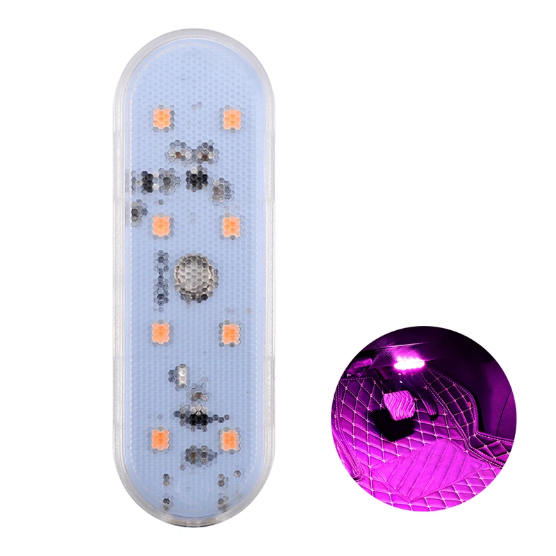 Car Interior LED Sensor Light One-Touch Switch Neons Lamp Magnetic ...